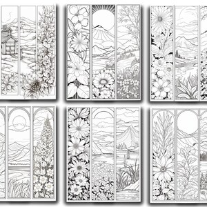 Beautiful Window View Landscape Coloring Pages for Mindful Relaxation ...