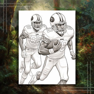 49ers Coloring Pages for Football Fans and Fun Adult Greyscale Color ...