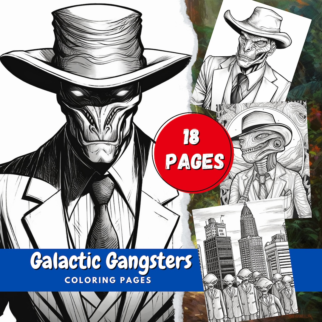Alien Coloring Pages for Adults Instant Digital Printable Fun Mindful ...