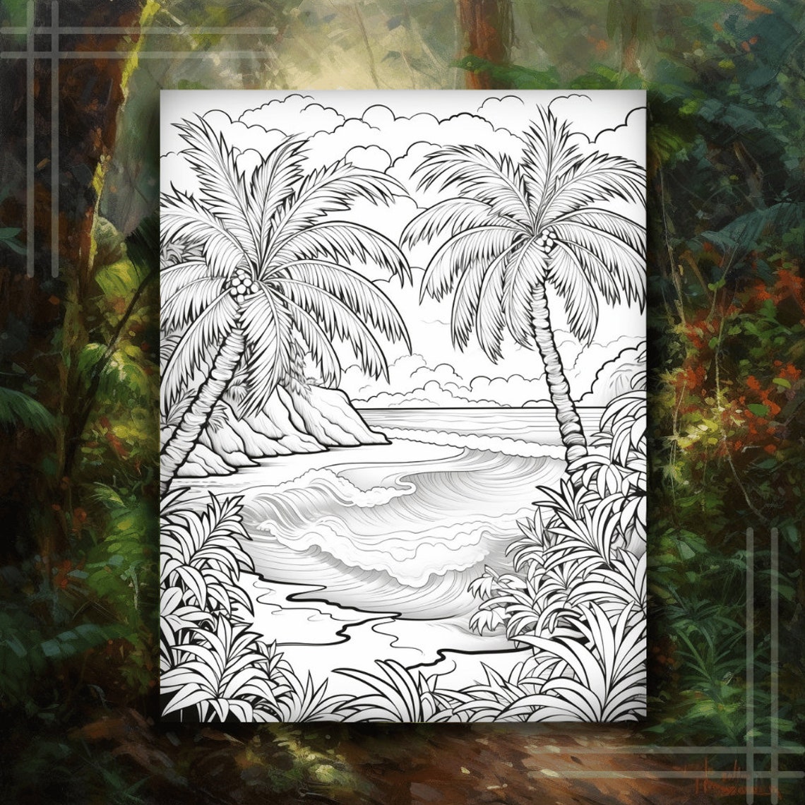 Realistic Landscape Coloring Pages for Greyscale Enthusiast - Etsy