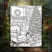 Greyscale Christmas Tree Coloring Pages and Santa Claus Coloring Pages ...