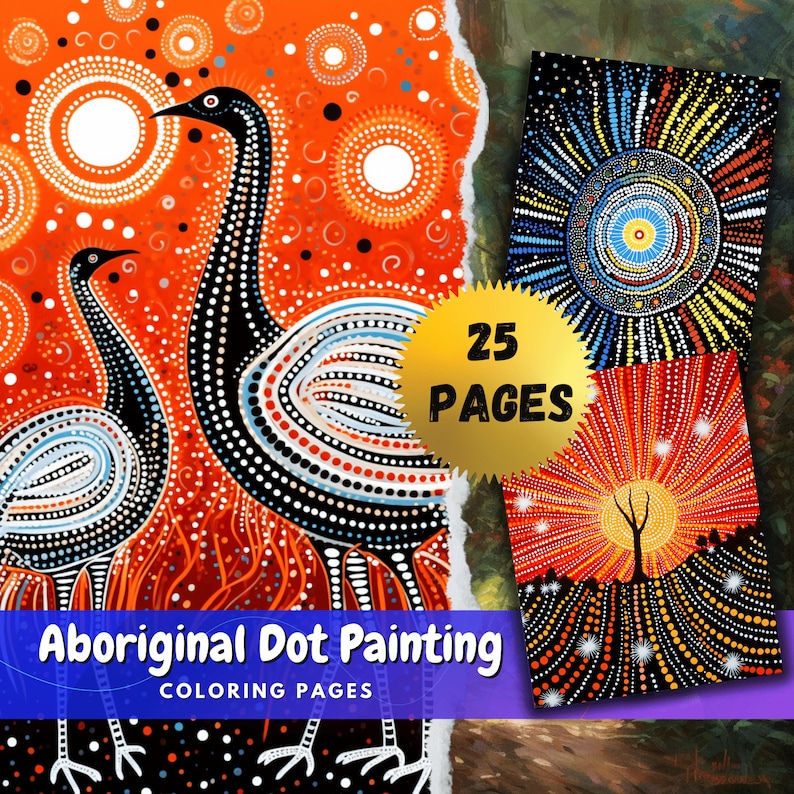 Australian Aboriginal Coloring Pages 2023 Coloring Page Dot Painting ...