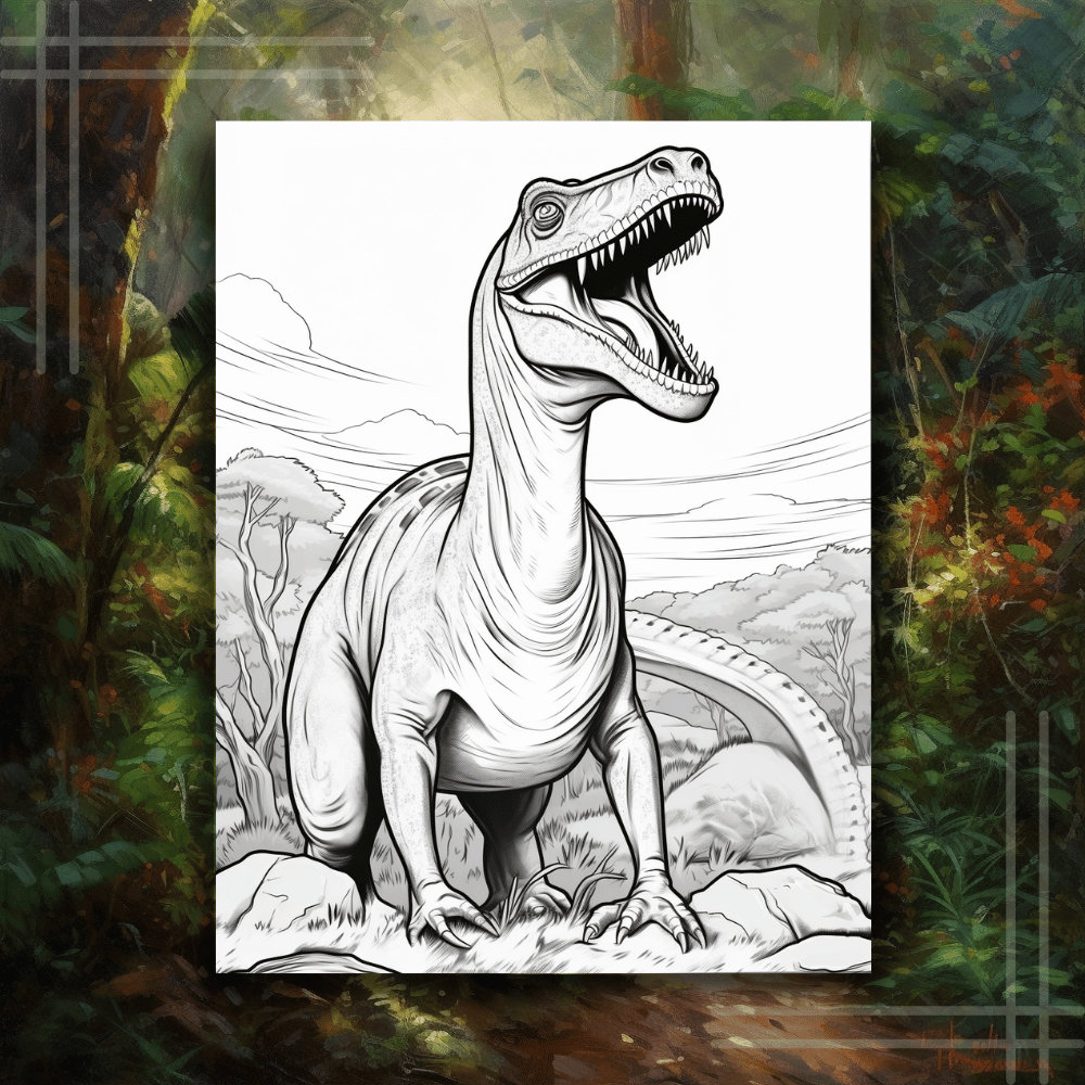 Realistic T Rex Printable Coloring Pages - Instant Download - Etsy