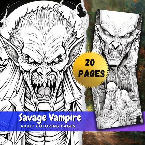 Scary Vampire Coloring Pages