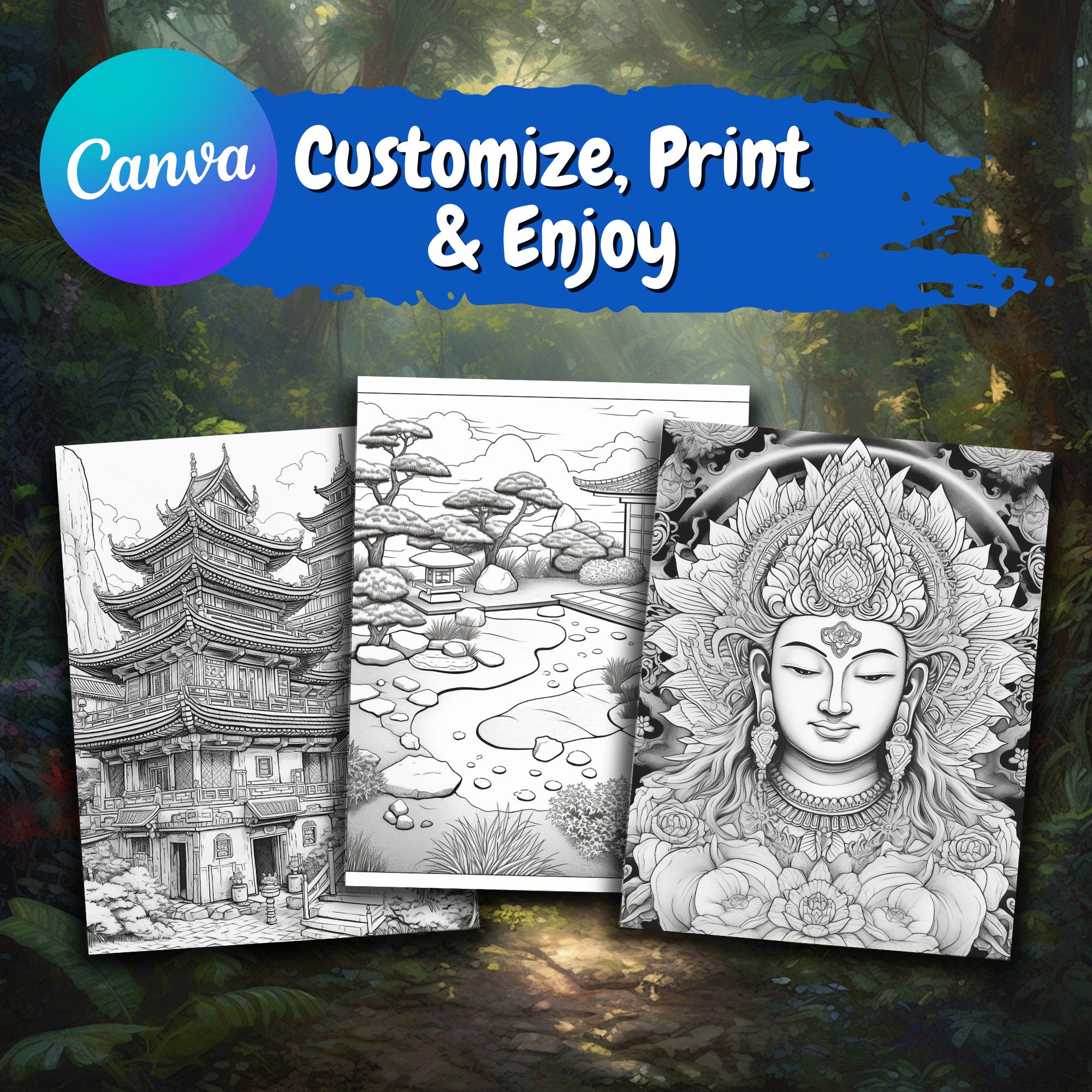 Buddhist Coloring Page Mindfulness Zen Activity Printable - Etsy