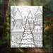Greyscale Christmas Tree Coloring Pages and Santa Claus Coloring Pages ...