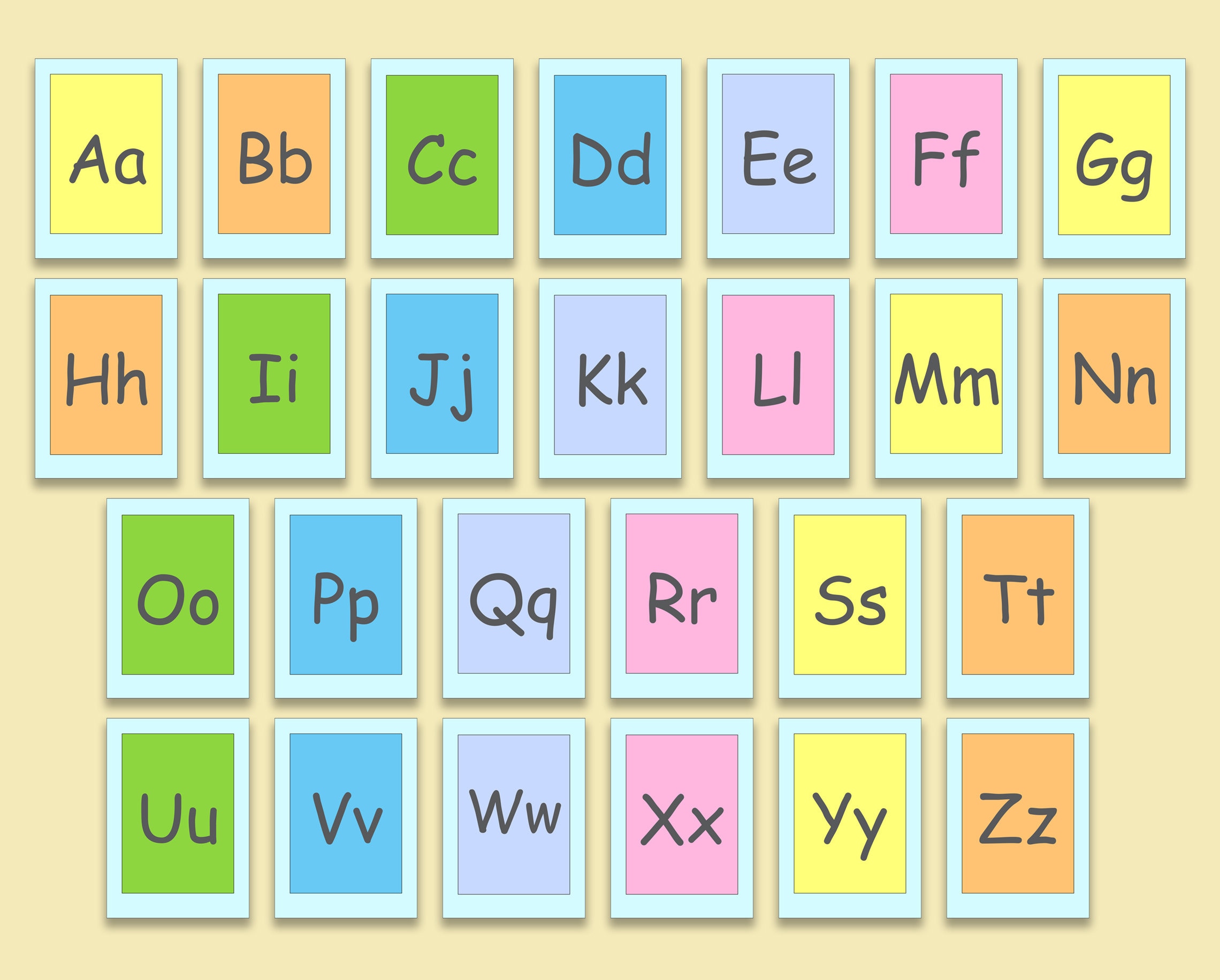 Flashcards Bundle Alphabets, Phonics, Colors, Geometric Shapes, Numbers ...