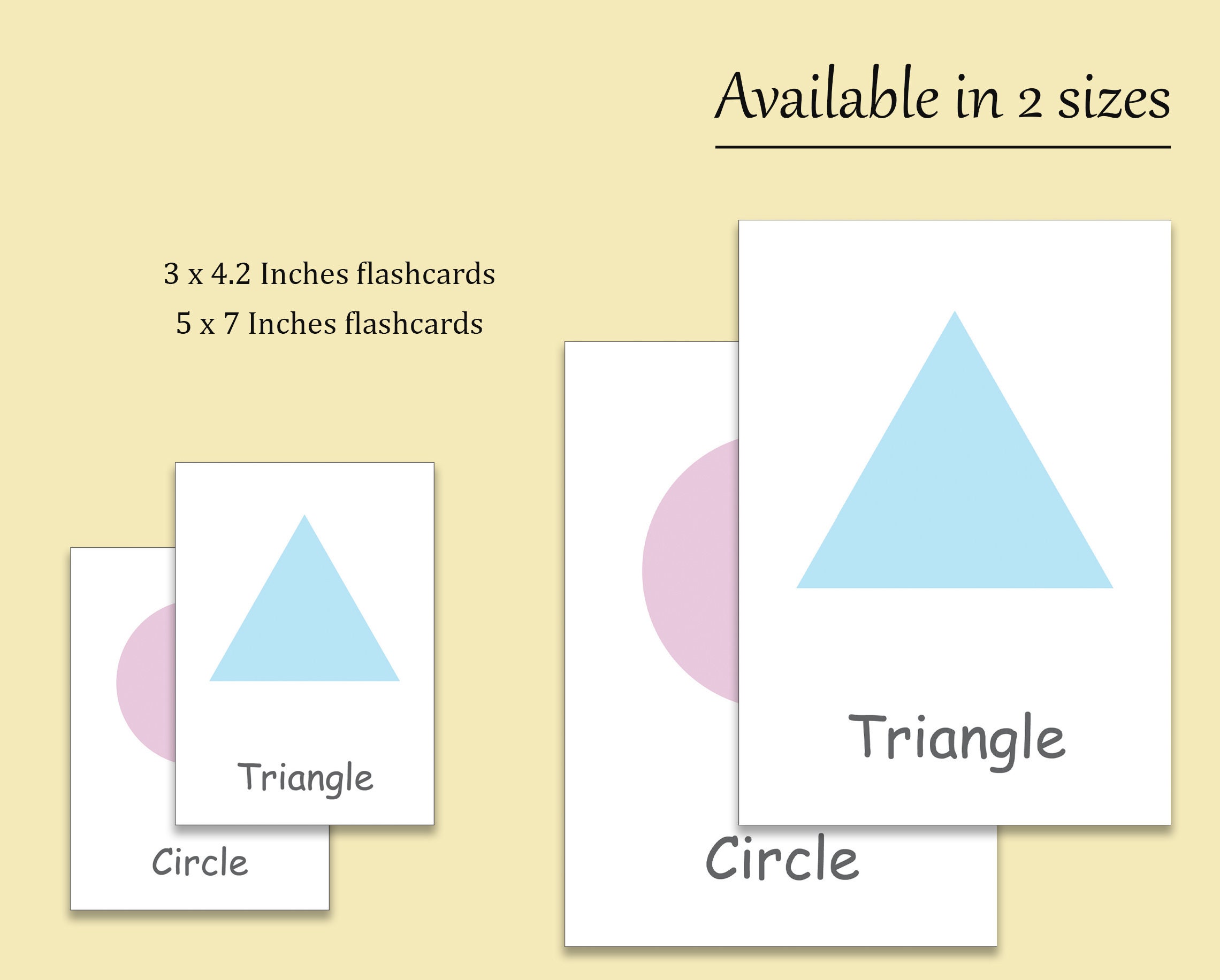 Geometric Shape Flash Cards Montessori Flashcards - Etsy