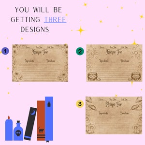 Witch Recipe Cards, Recipe Cards, Cooking, Spells, Digital Download ...