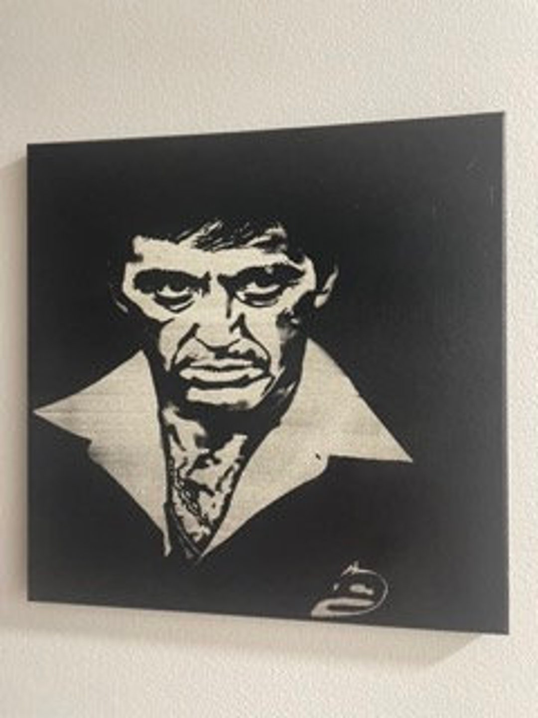 Scarface Tony Montana Custom Engrave Canvas - Etsy