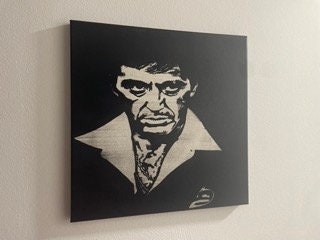 Scarface Tony Montana Custom Engrave Canvas - Etsy