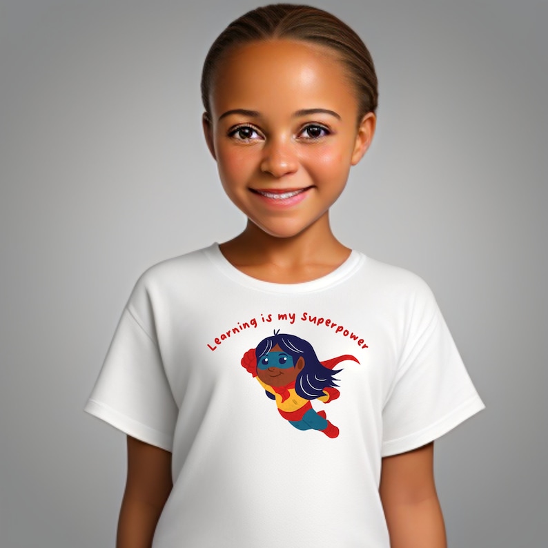 Empowering Learning! Superhero Girl SVG & PNG - Learning is My ...