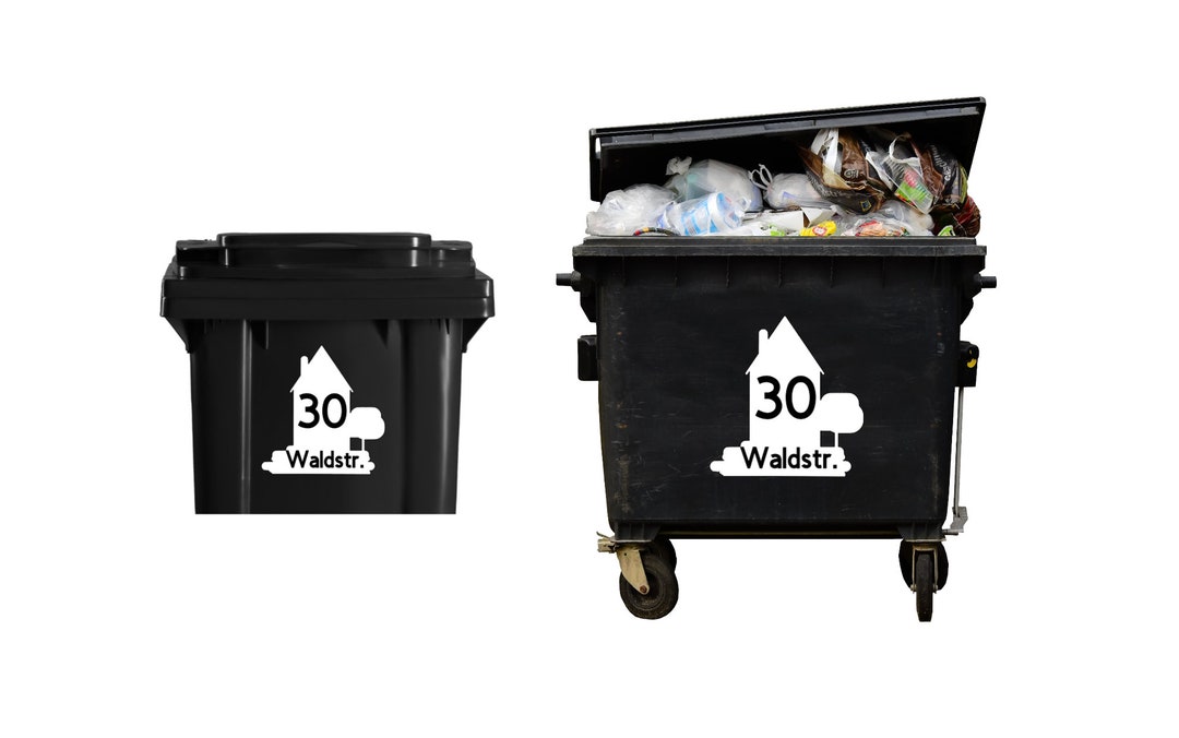 Individual Garbage Can Sticker With House Number & Street Name - Etsy