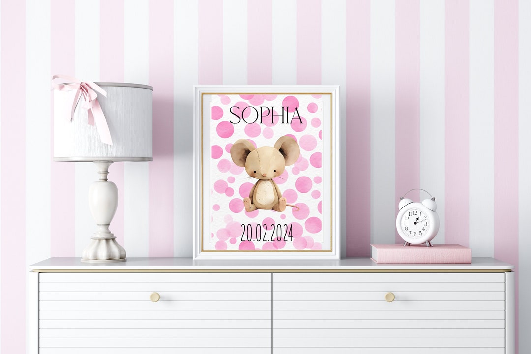 Nursery Poster "stuffed Animal" With Name and Date of Birth | Various ...