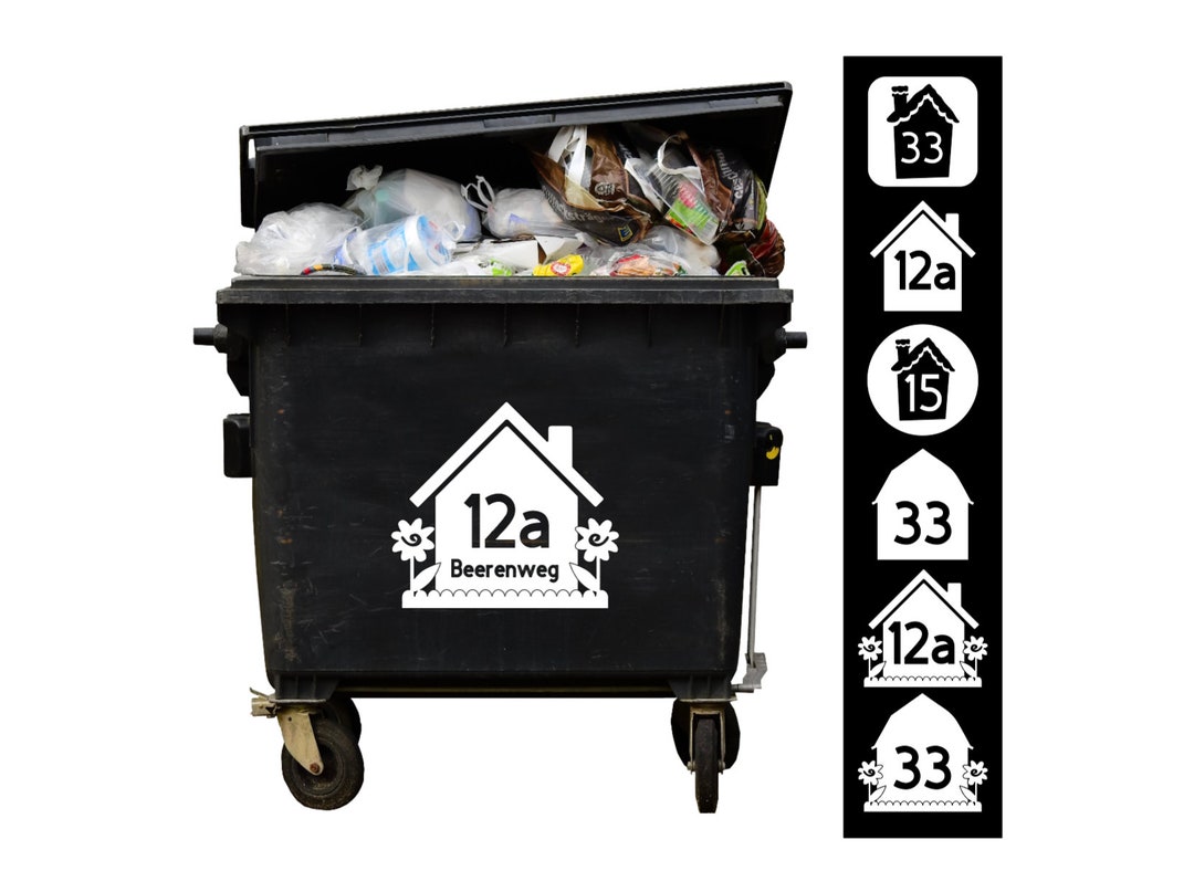 Individual Garbage Can Sticker With House Number & Street Name - Etsy