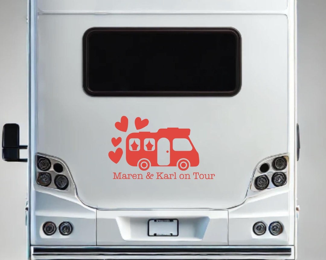 Motorhome Sticker With Name on Tour Personalizable on Tour Sticker for ...