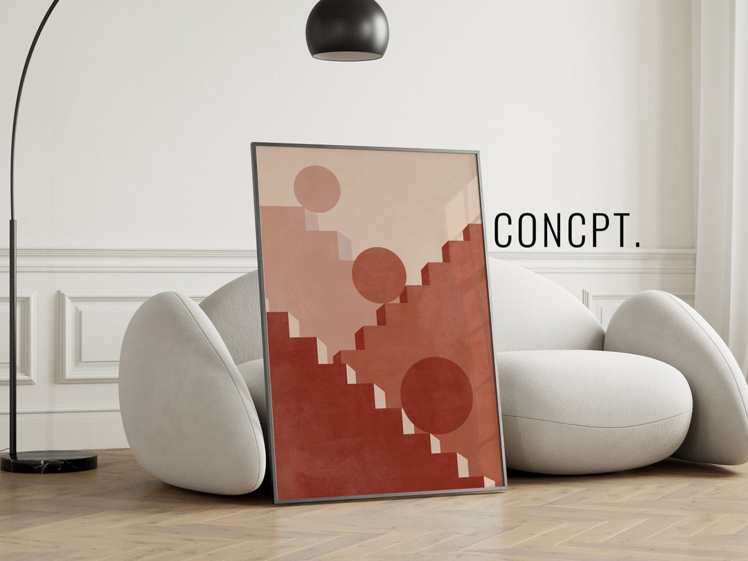 Modern Abstract Gallery Wall Print Airbnb Home Decor Abstract Geometry ...