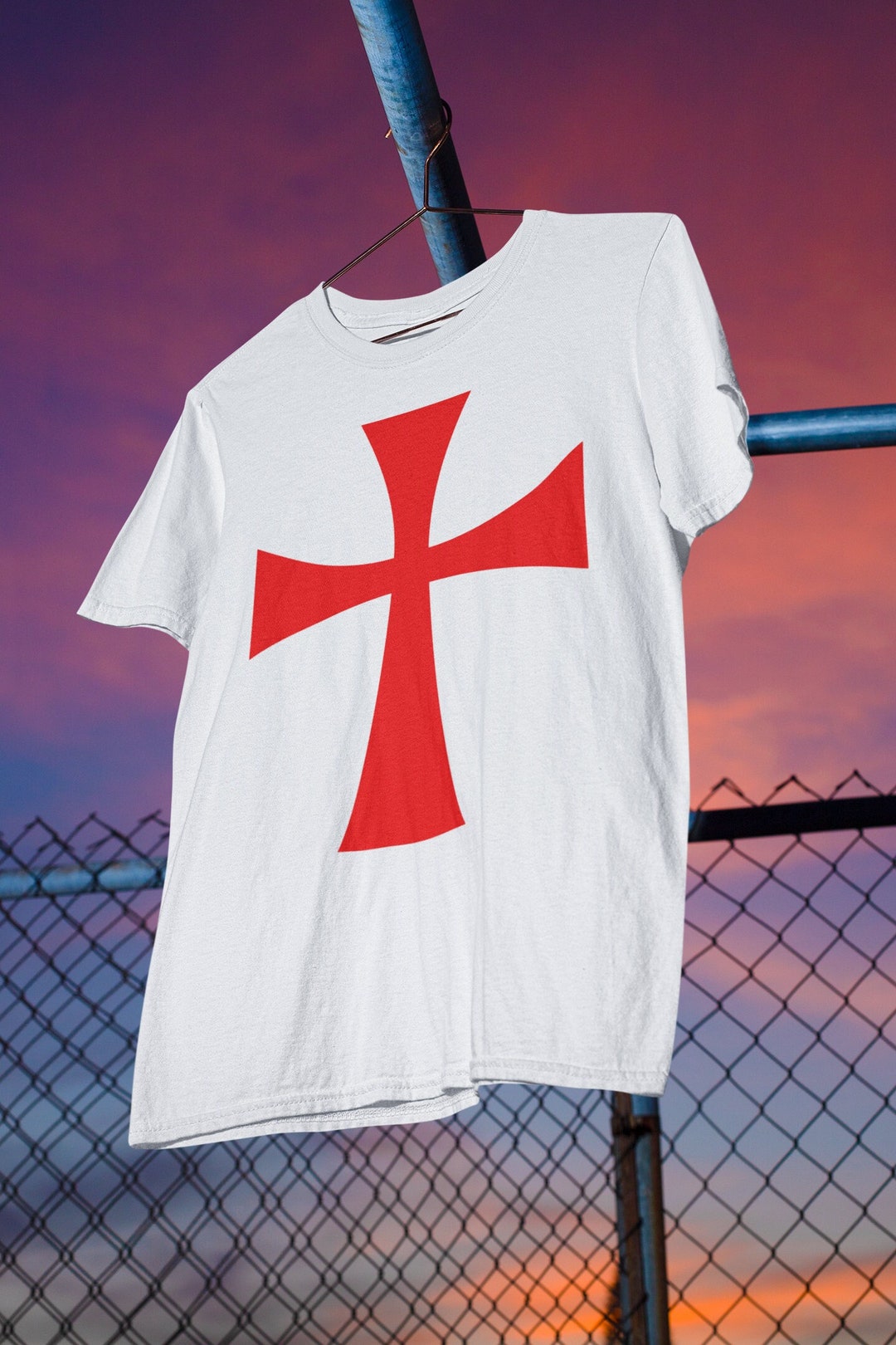Knights Templar Crusader T-shirt, Christian Knight Order, Crusader Red ...