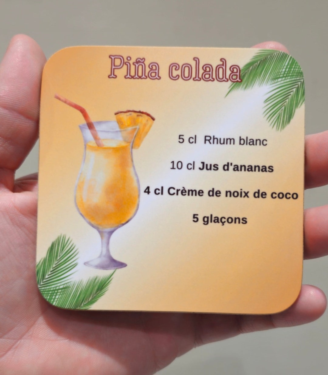 Under Piña Colada Glass - Etsy