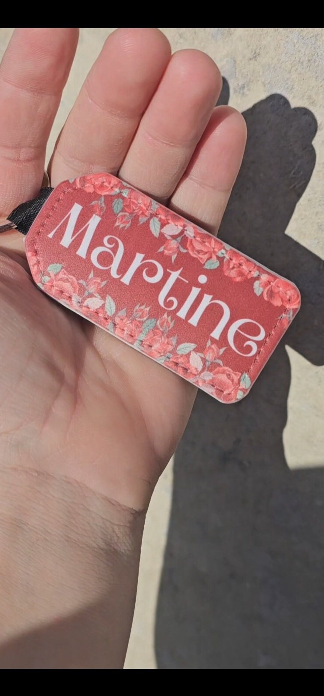 Personalized First Name Key Ring, Flowers, Double-sided. Original Key ...