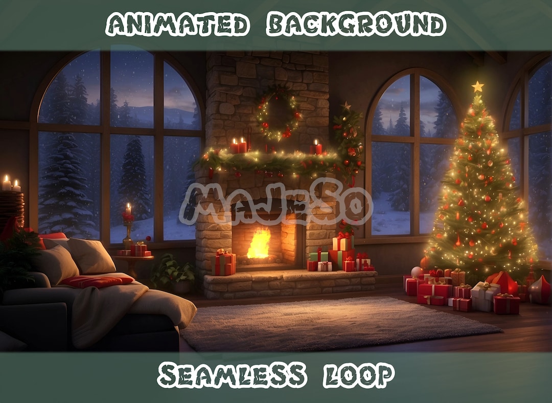Vtuber Background Animated Christmas Animated Background Xmas Christmas ...