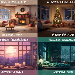 Vtuber Background Animated | Cozy Green Room | Winter | Looped Vtuber ...