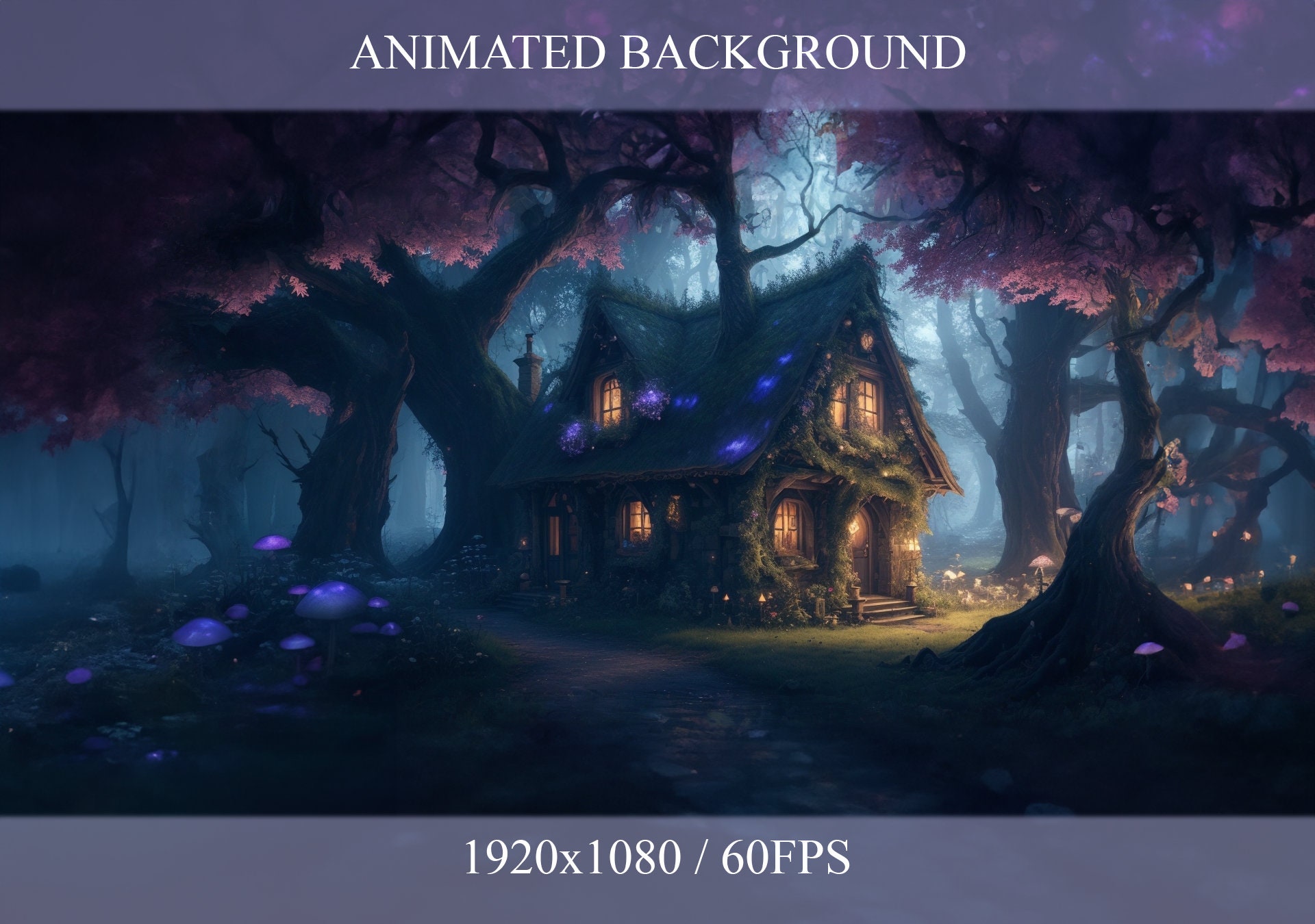Vtuber Background Animated Mysterious House in the Enchanted - Etsy