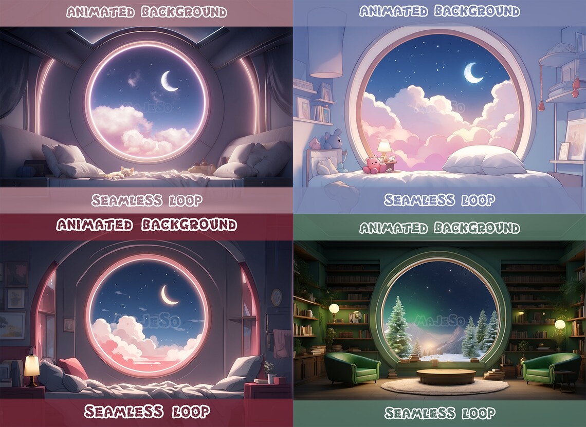 Vtuber Background Animated Christmas Animated Background - Etsy