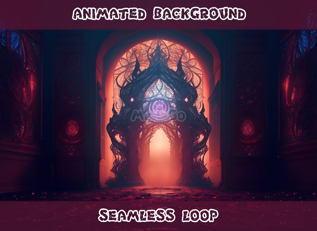 Vtuber Background Animated | Red Gate Room | Looped Vtuber Twitch ...