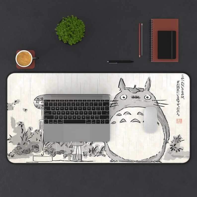 My Neighbor Totoro Art Desk Mat Cute Japanese Gaming Gift Accessories 3 Size Desk Mat, Extended ...