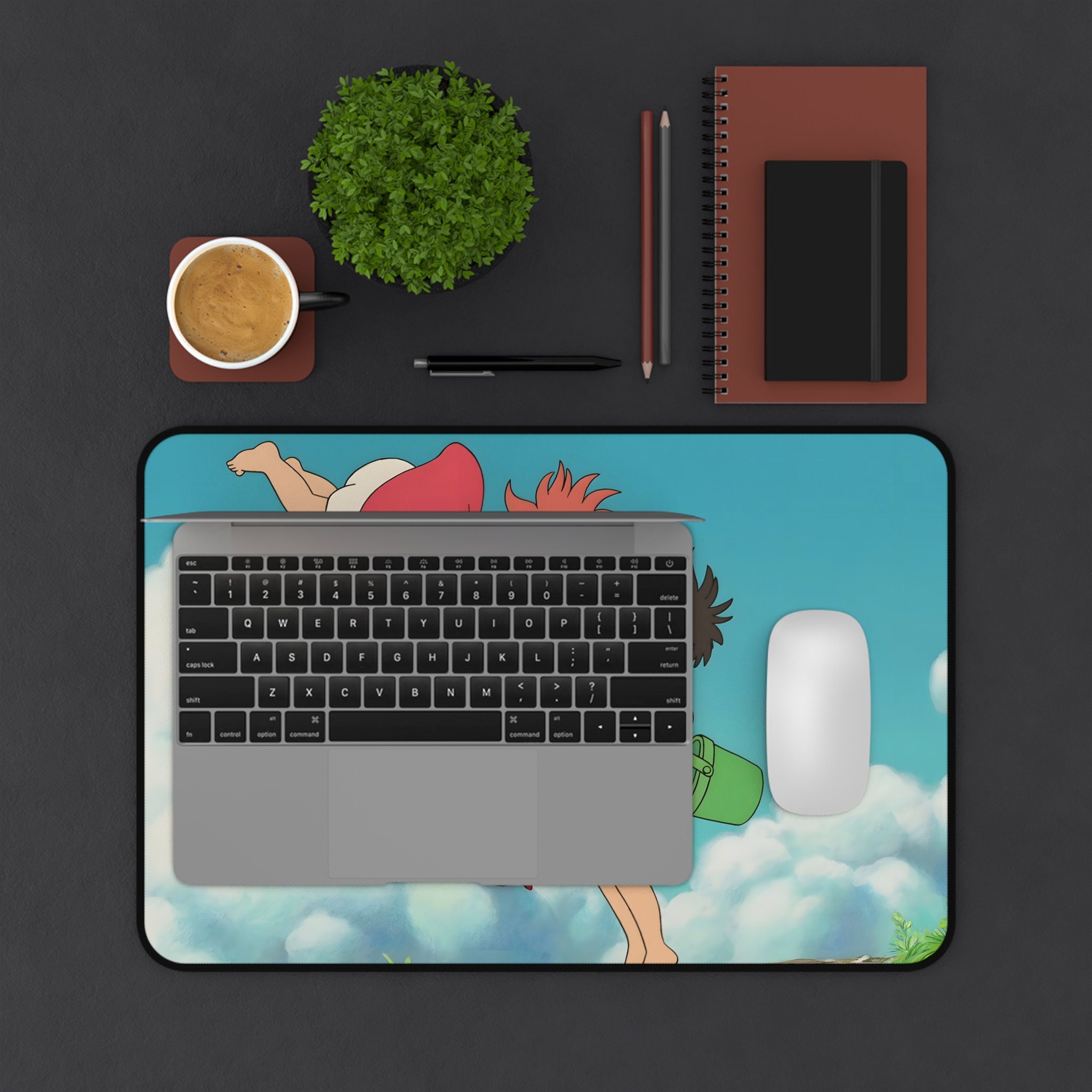 Cute Ponyo Desk Mat Japanese Anime Gaming Gift Accessories 3 Size Desk ...
