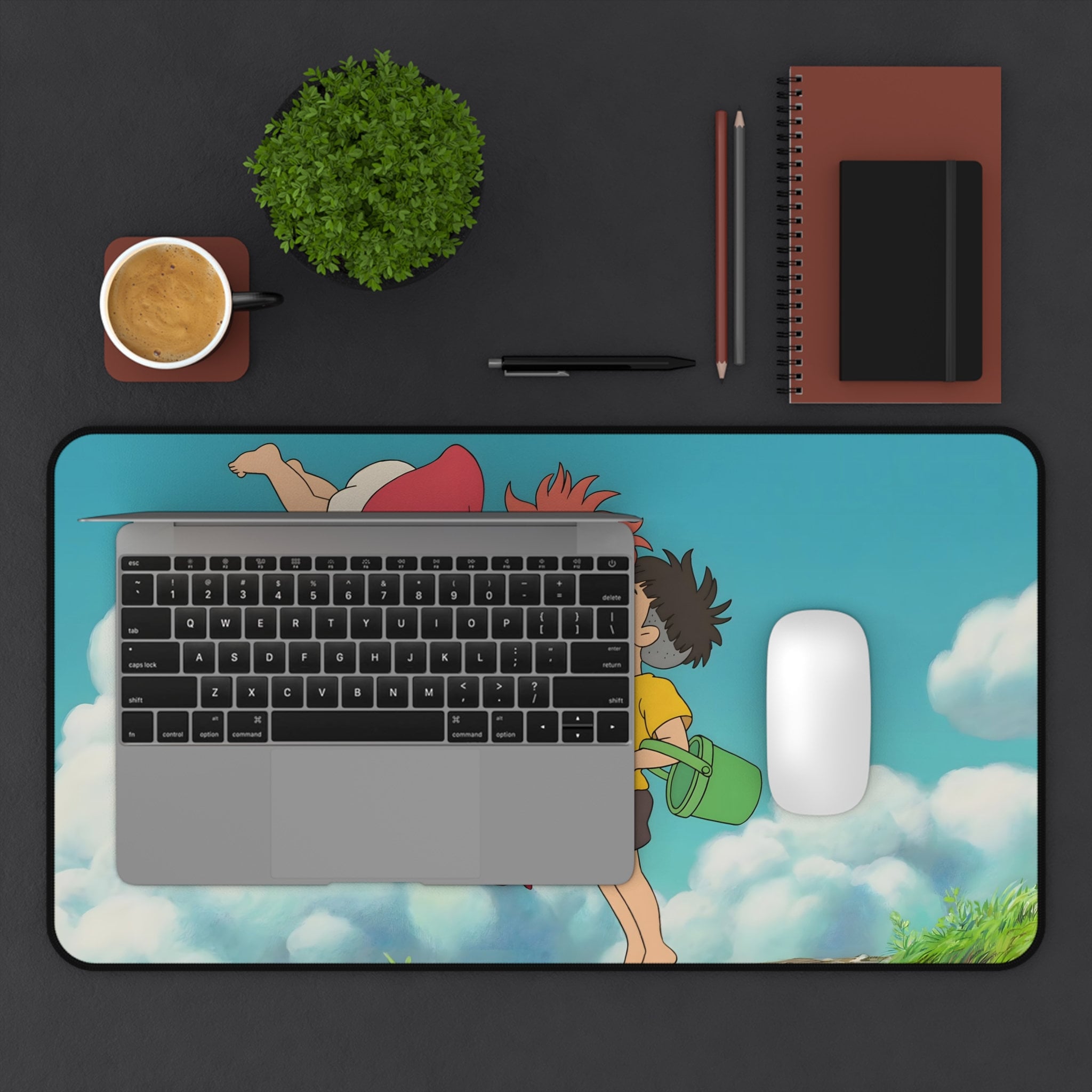 Cute Ponyo Desk Mat Japanese Anime Gaming Gift Accessories 3 Size Desk ...