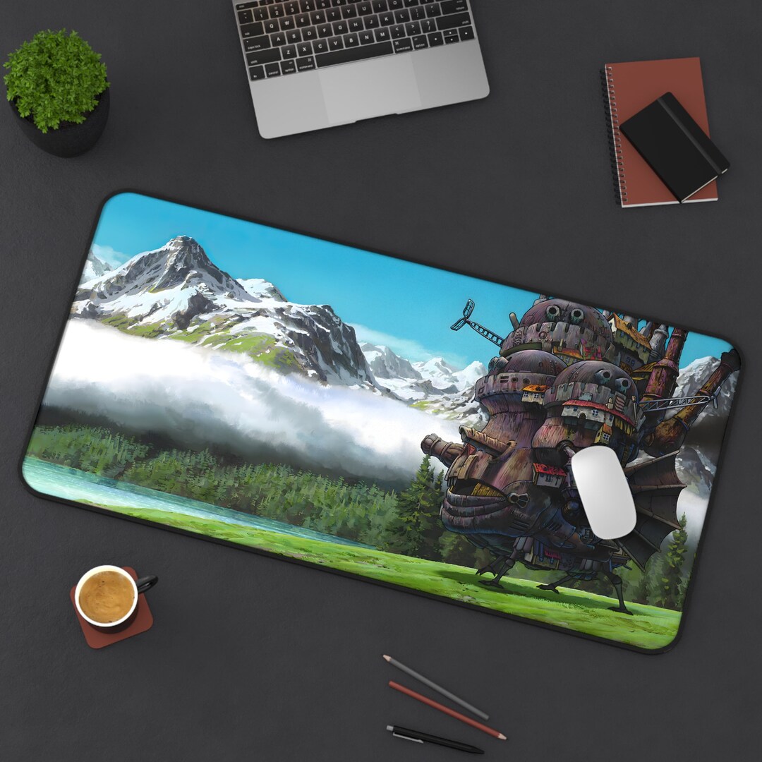 Howl's Moving Castle Desk Mat Cute Japanese Gaming Gift Accessories 3 ...