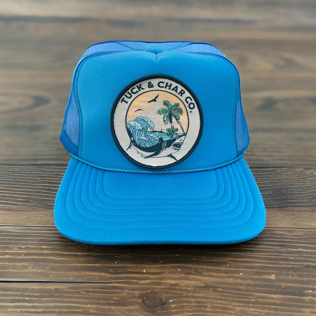 Shark Hat-trucker Hat-beach Hat-ocean Hat Custom Trucker Hat-surf Hat ...