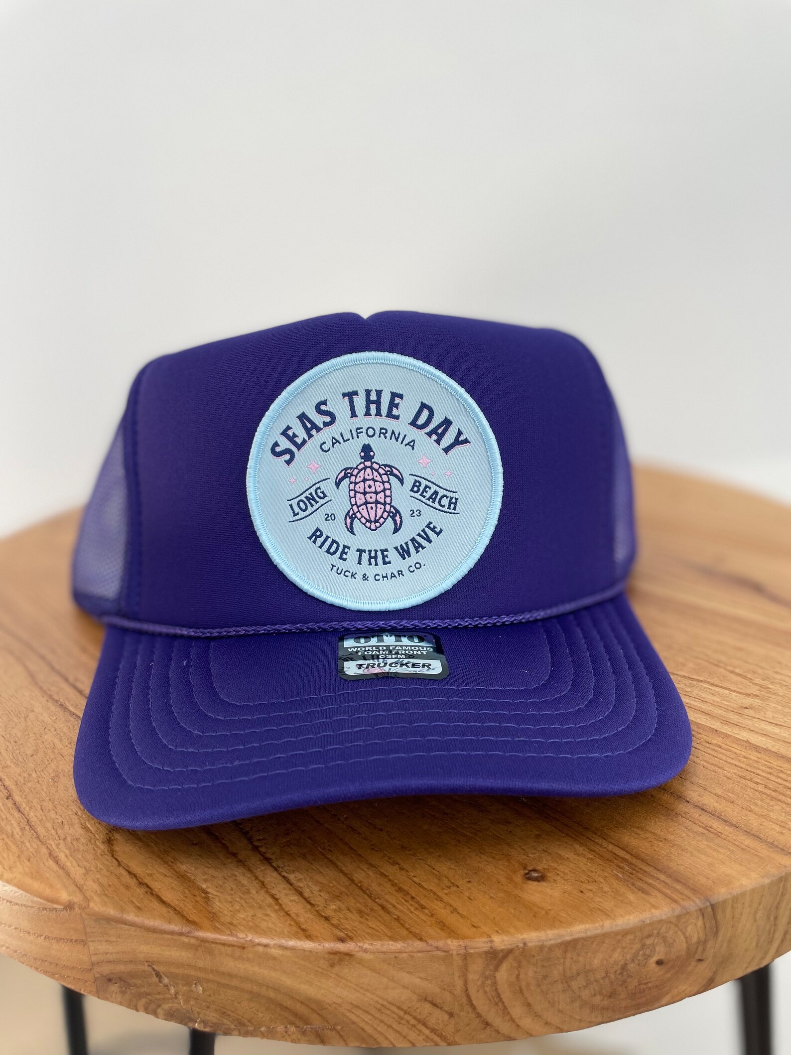 Trucker Hat- Seas the Day- Beach Hat- Custom Trucker Hat- Mom Hat- Teen ...