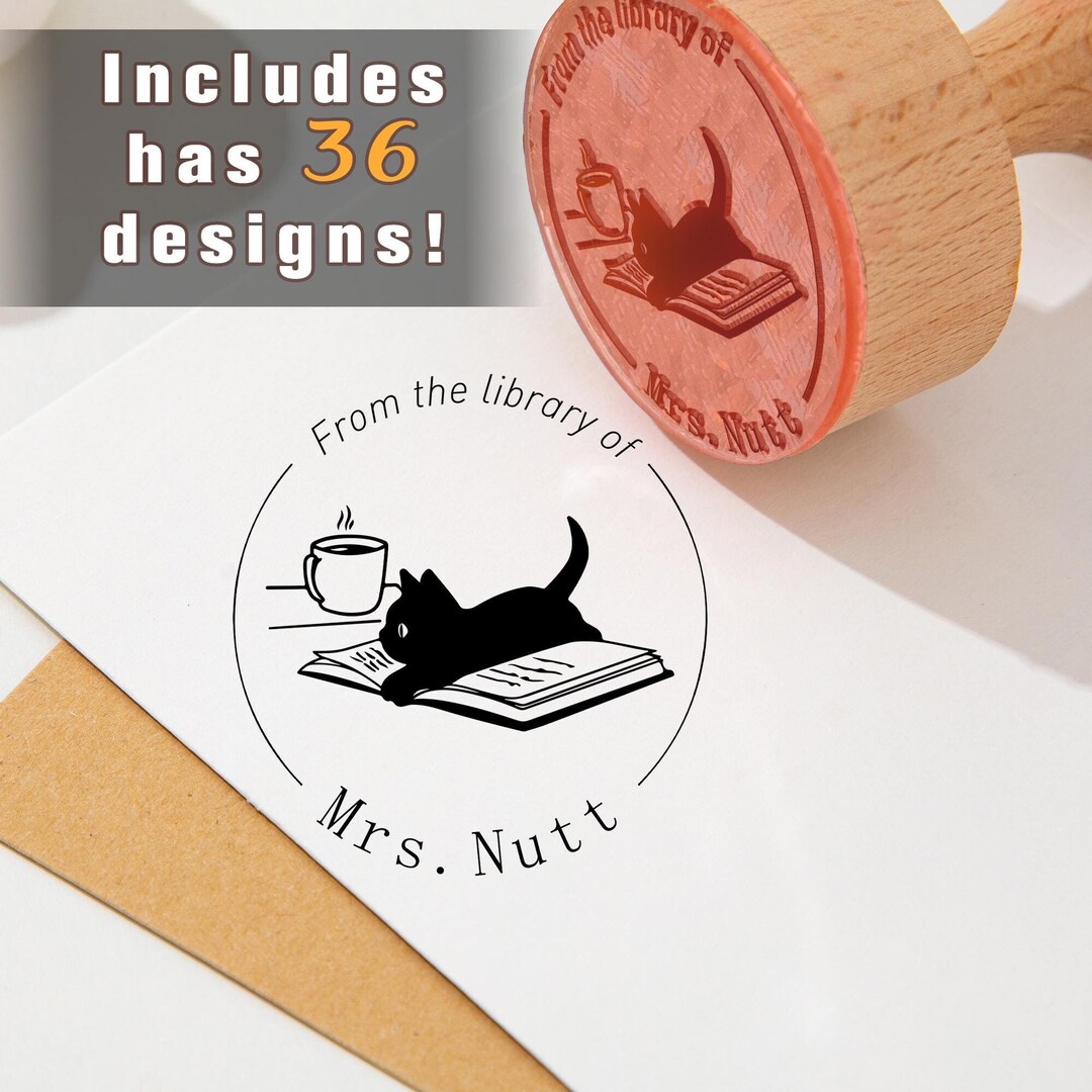 36+style Book Stamp-from the Library of Book Stamp, Self Inking Stamp ...