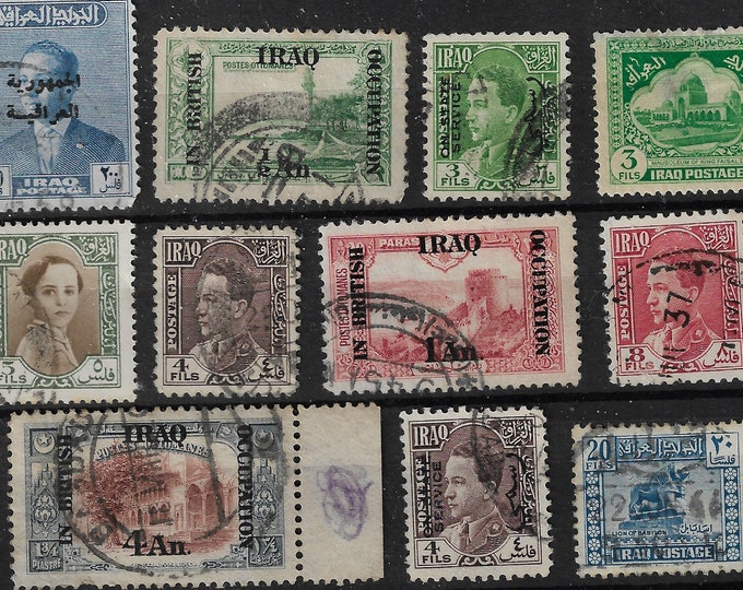 Iraq 1920s and 30s Postage Stamps X 14. Postes Ottomanes - Etsy