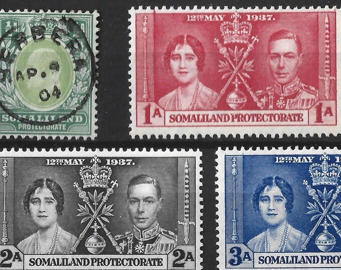 Somaliland Protectorate Postage Stamps From the 1900s-30s X 4. Vintage ...