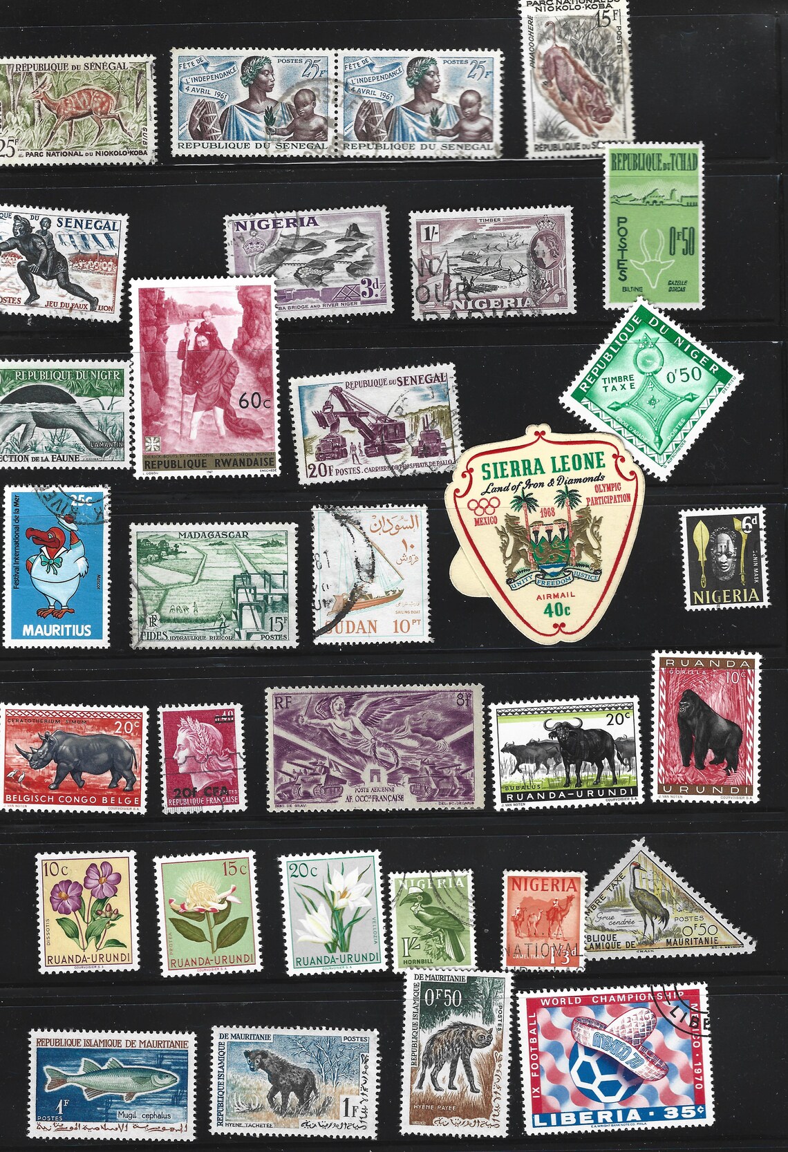 110+ Africa Stamp Collection. Assortment of Stamps (1920s-80s). Vintage ...