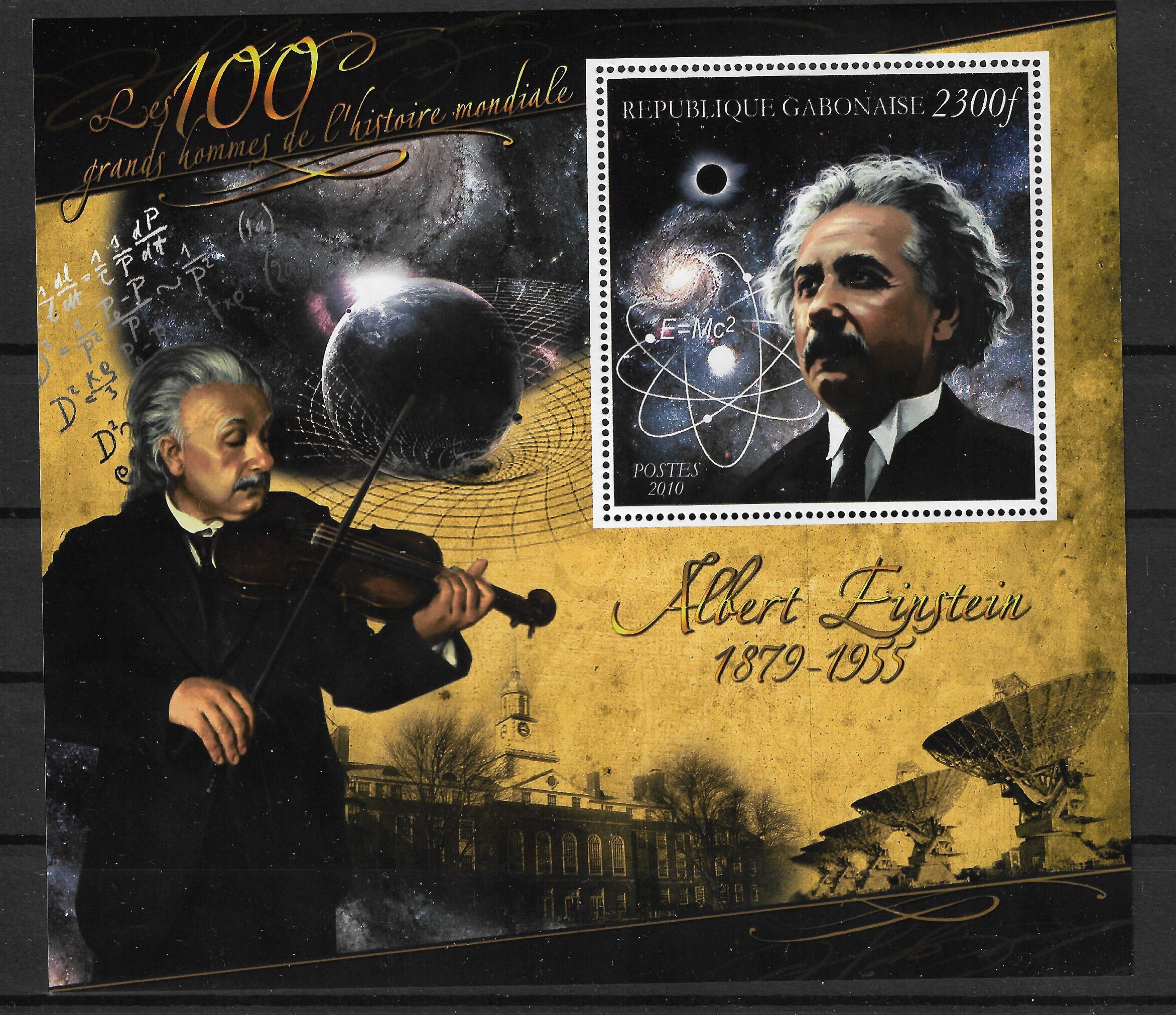 Albert Einstein Gabon Postage Stamp Minisheet 2010 Commemorative ...