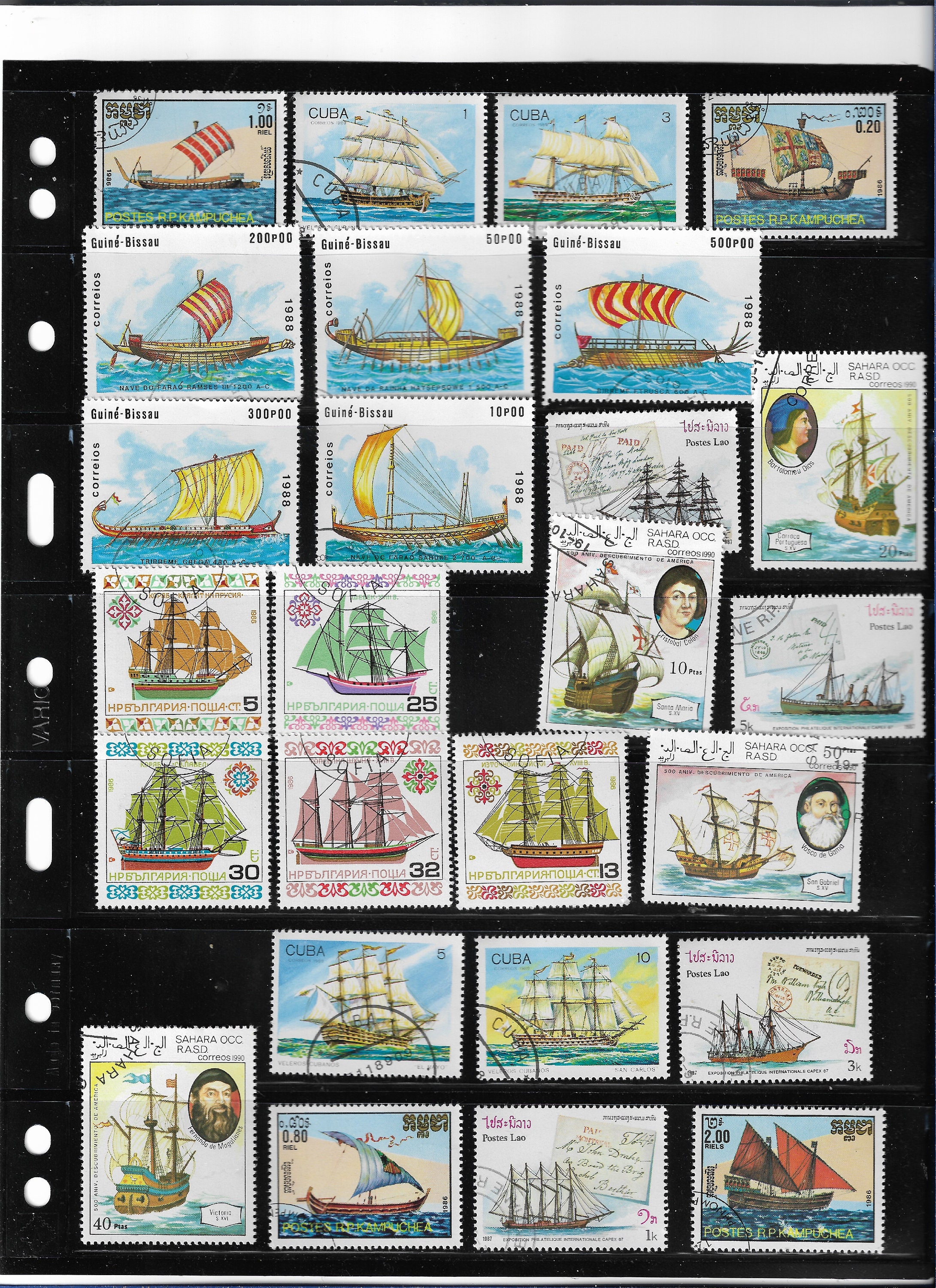 50 Worldwide Ships & Boats Postage Stamps. Stamp Collection. Boating ...