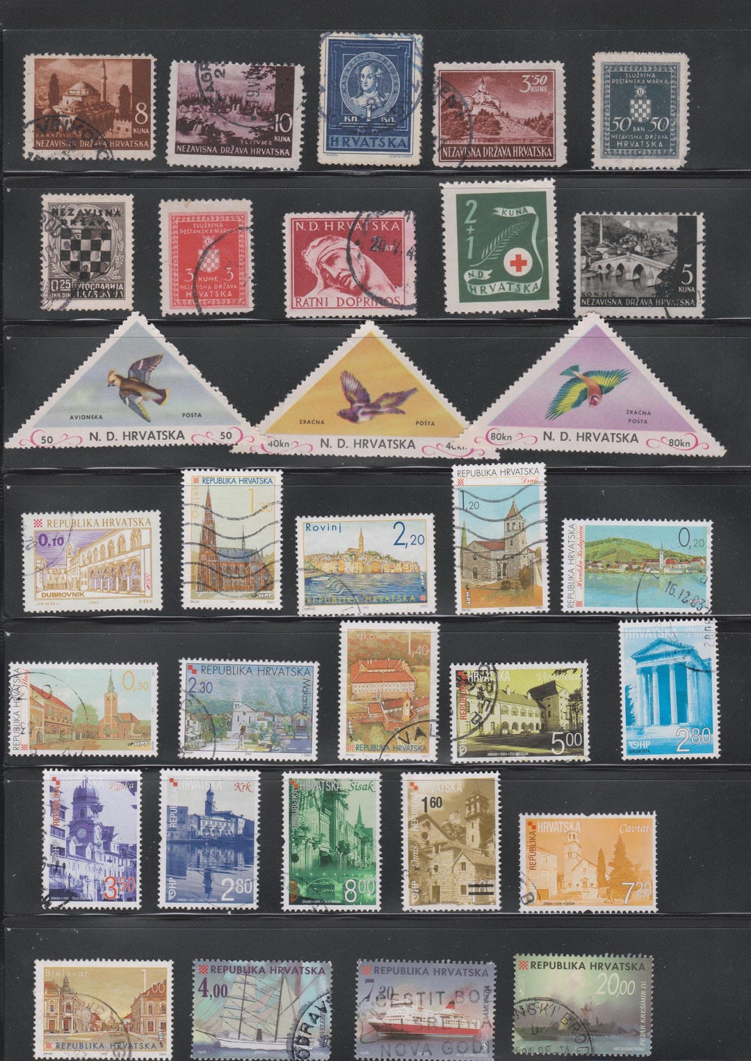 51x Croatia Stamps From the 1940s-2010s. Vintage Croatian Stamp ...