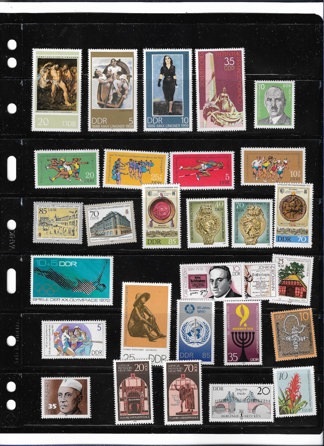 90 X Germany DDR Stamp Collection. Assortment of Rare Commemorative ...