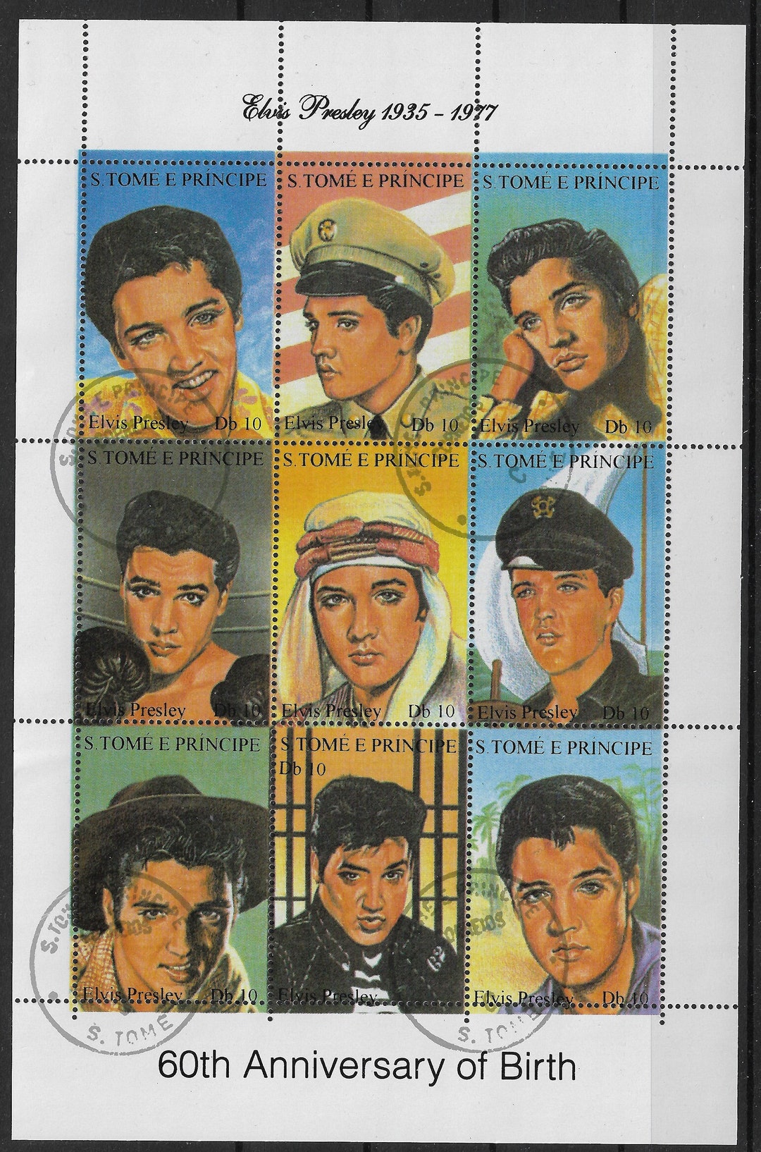 Elvis Presley 60th Anniversary - São Tomé and Príncipe Postage Stamp ...