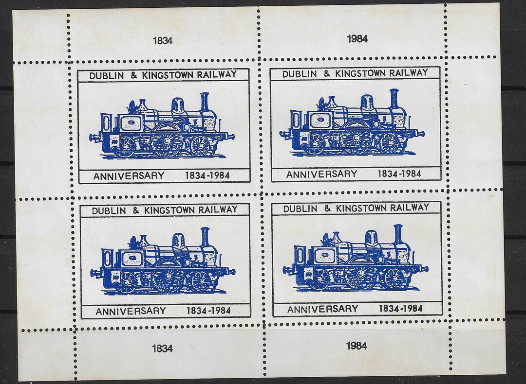 Dublin & Kingstown Railway 150th Anniversary Cinderella Postage Stamp ...