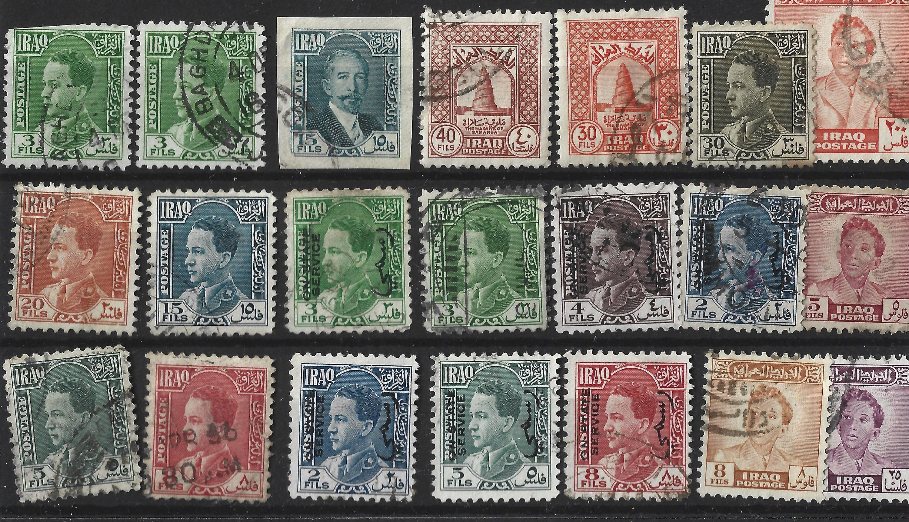 Iraq 1930s-50s Postage Stamps X 20. Vintage Iraqi Stamp Collection. - Etsy
