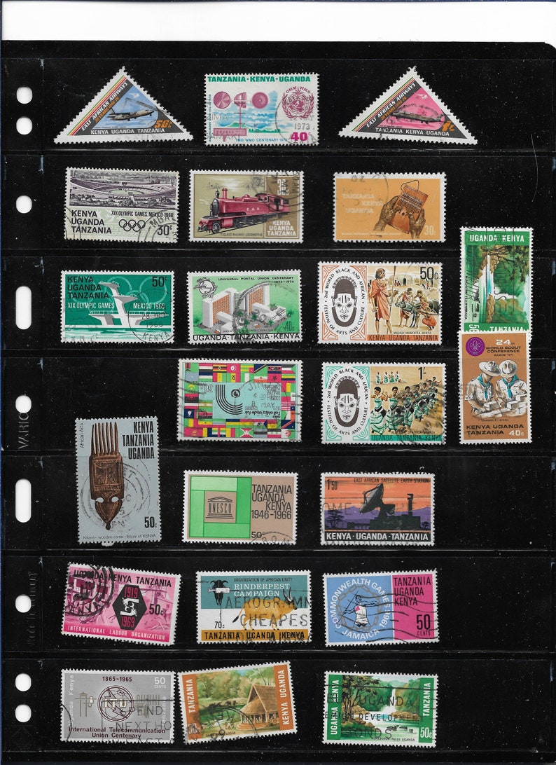 74 X African Joint Issues Stamp Collection (uganda, Tanzania, Kenya ...