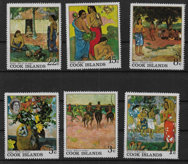 The Polynesian Paintings of Paul Gauguin Cook Islands Postage Stamps X ...