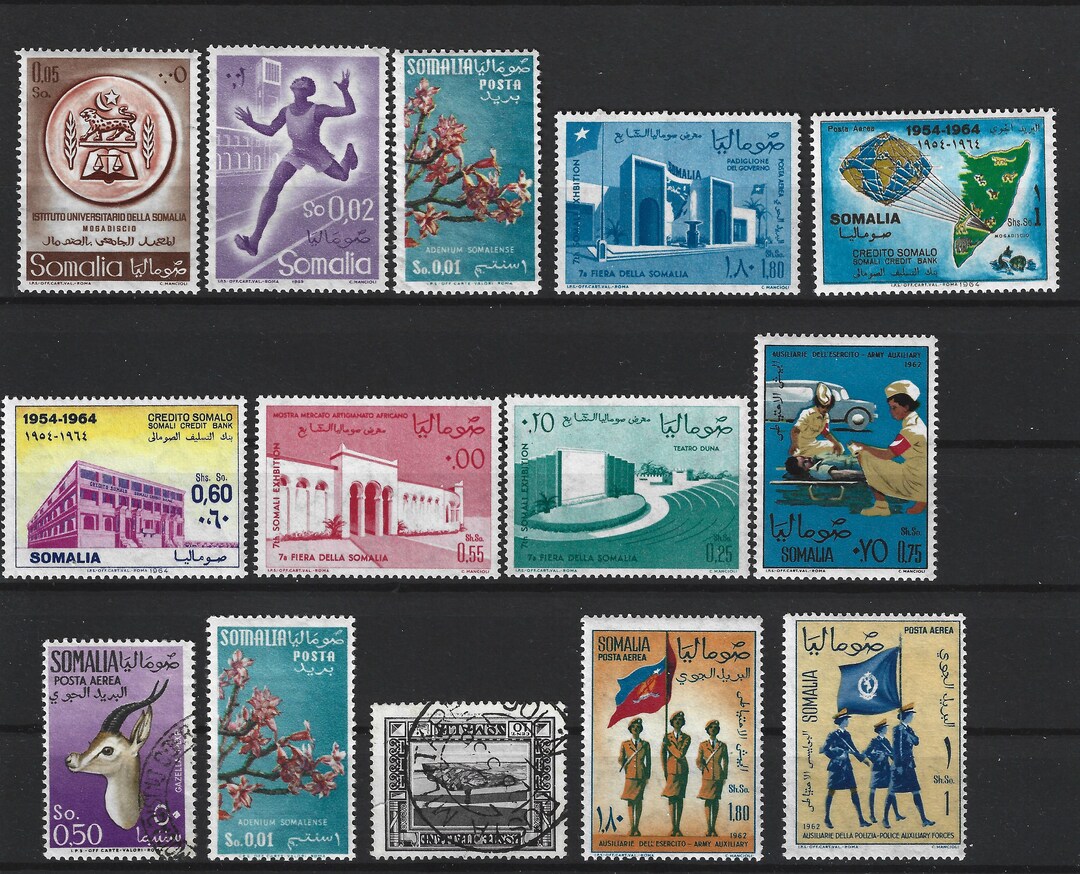 14 Somalia Stamps. Somalian Stamp Collection (c. 1960s). - Etsy