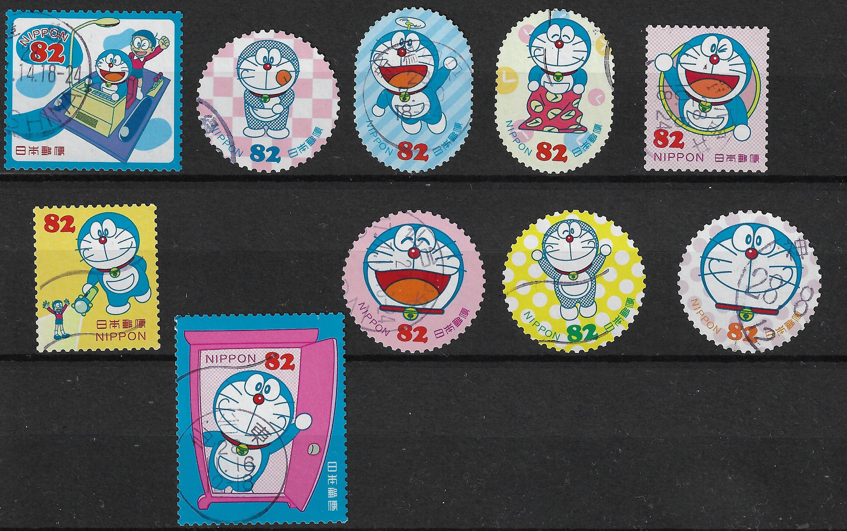 Doraemon Japan Postage Stamps X 10. Cute Japanese Stamp Set for ...